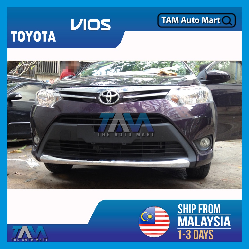 Toyota Vios Front Bumper Chrome Lining Front Grille Bumper Protector ...