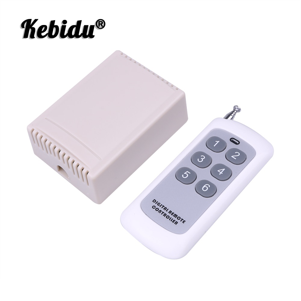 Kebidu 433Mhz Universal Wireless Remote Control Switch DC 12V 6CH Relay ...