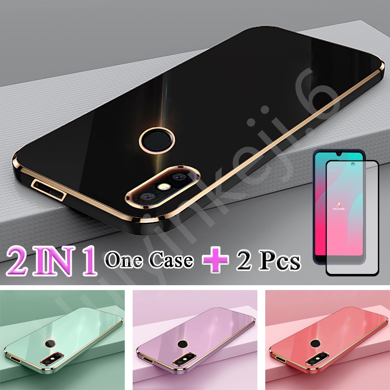 2 IN 1 Cherry Mobile Flare S8 Gold Edge Plating Phone Case Ready Stock ...