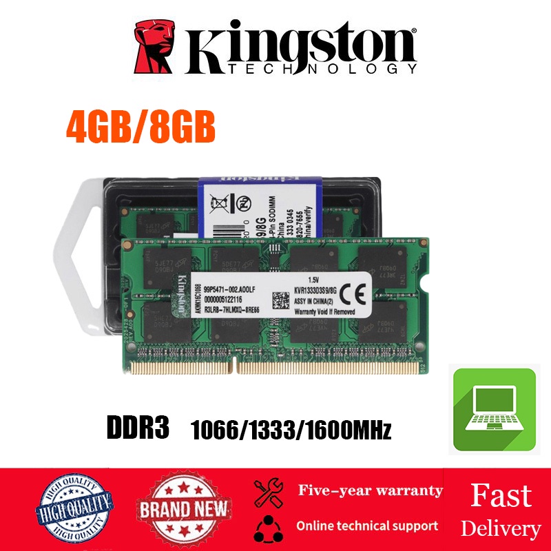 【IN STOCK】Kingston 4GB/8GB DDR3L Notebook Memory SODIMM 1066/1333/1600MHz 204Pin 1.35V RAM PC3 ...