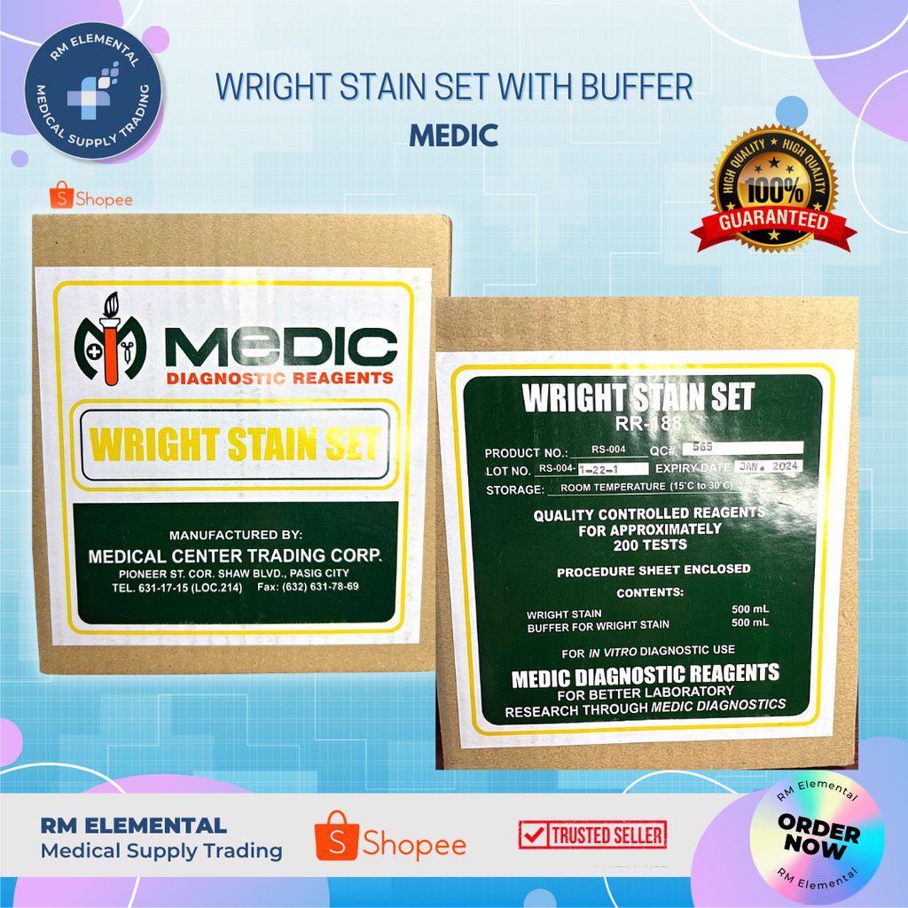 Wright Stain Set MEDIC (with buffer) | Shopee Philippines