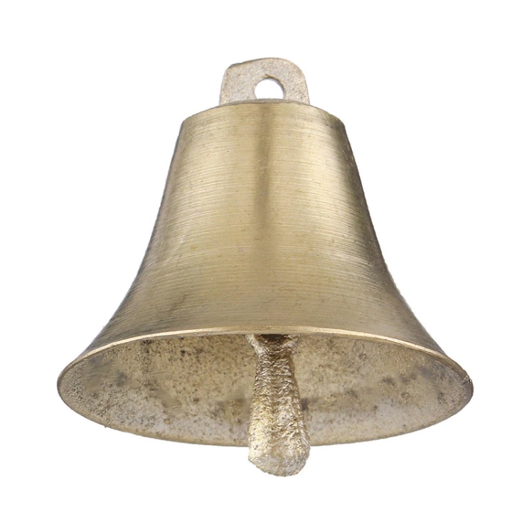 Small gold metal feng shui bronze bell for churches, altars, temples ...