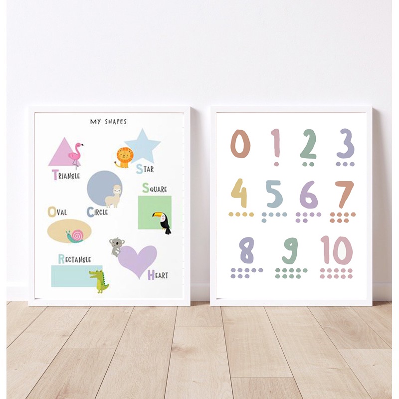 kids Education Poster ABC Math Poster Arab Learning Poster Minimalist ...