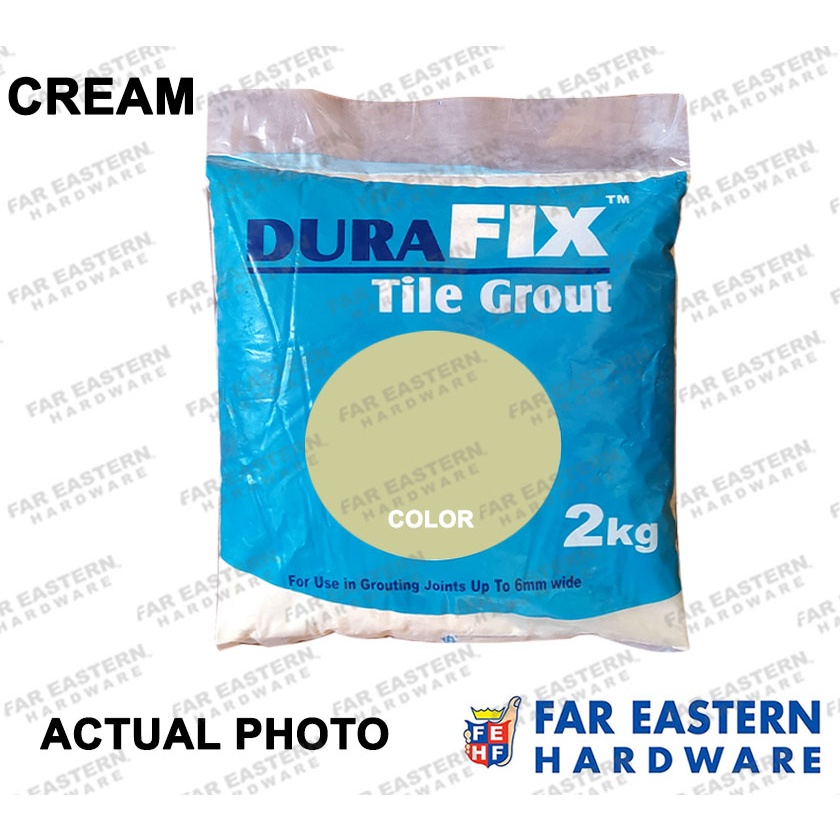 DURAFIX Tile Grout Powder 2kg White | Gray | Red | Beige | Cream | Mint Green | Black | Shopee ...