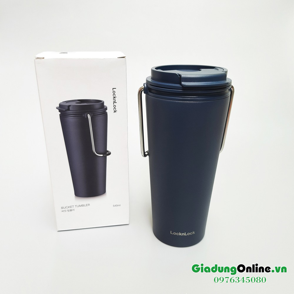 Locknlock Bucket Tumbler LHC4269NVY navy Blue Thermos Bottle 540ml | Shopee Philippines