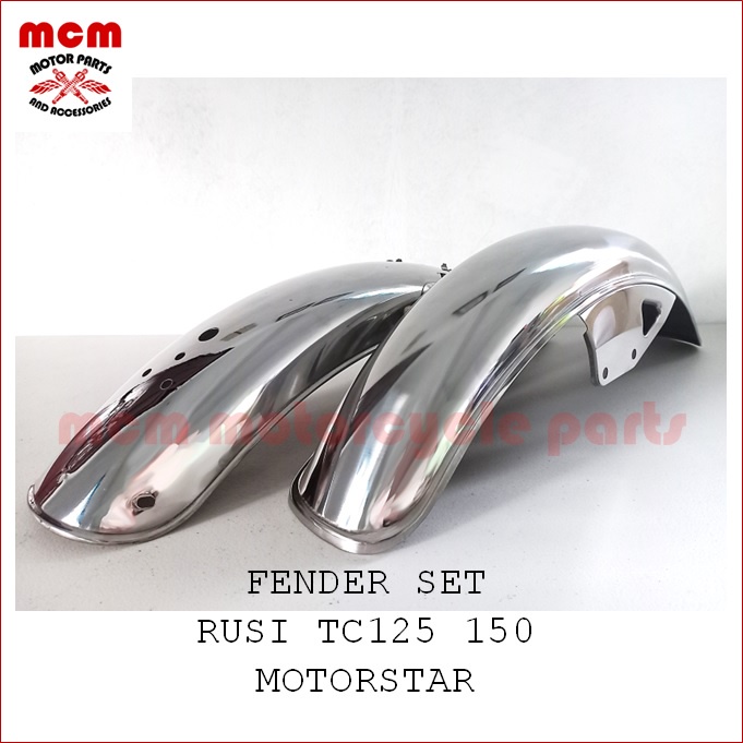 Stainless Fender Set FRONT REAR RUSI TC125 TC150 Racal Motorstar ...