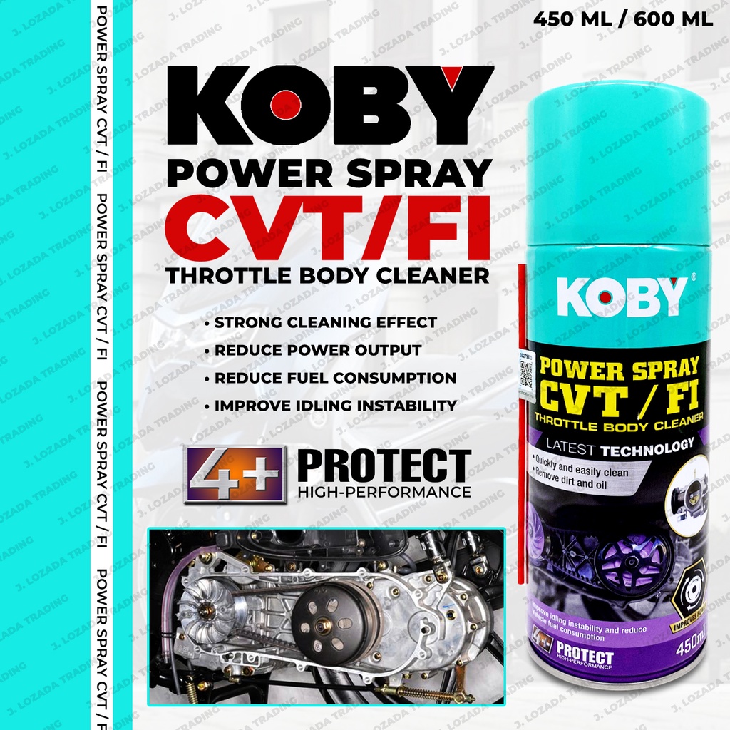 KOBY POWER SPRAY CVT/FI THROTTLE BODY CLEANER - Improve Idling ...