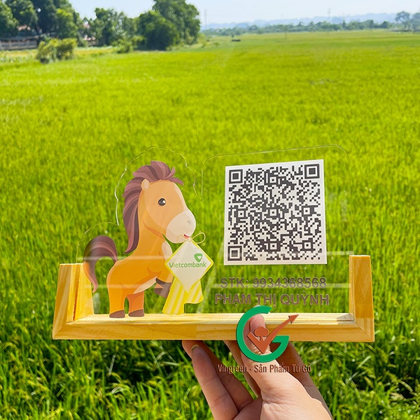 Beautiful and shiny Horse mica board, Print STK QR code for fast ...