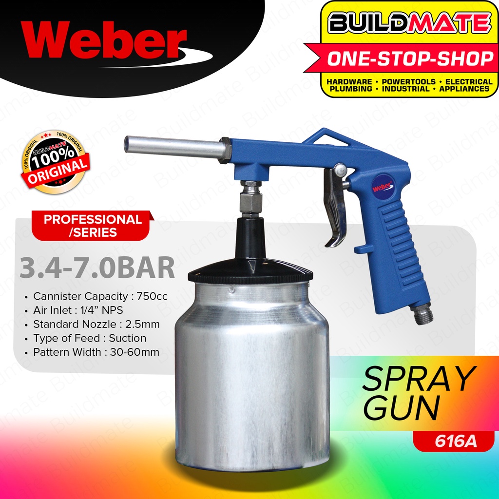 WEBER Air Undercoating - Suction Rust Proofing Spray Gun 1/4" NPS 616A ...