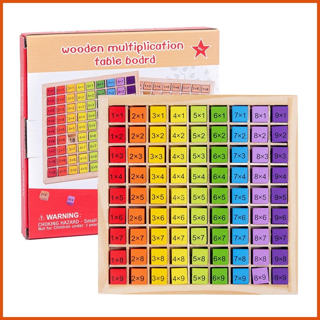 Math Learning Board Montessori Multiplication Board Game Blocks ...