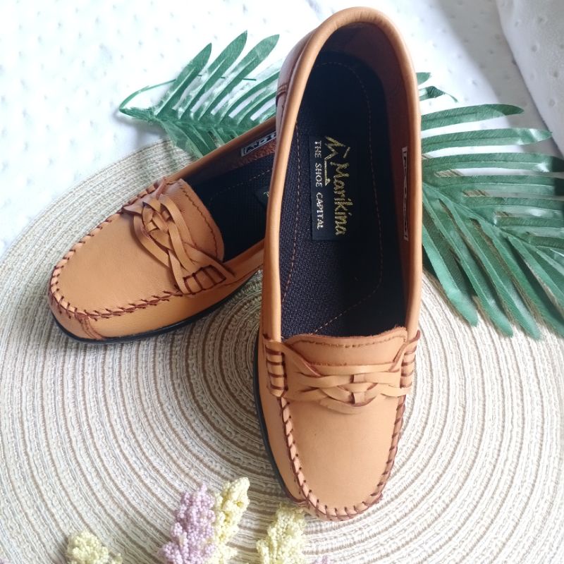 Women's Marikina Made Genuine Leather Shoes in BRAIDED STYLE | Shopee ...