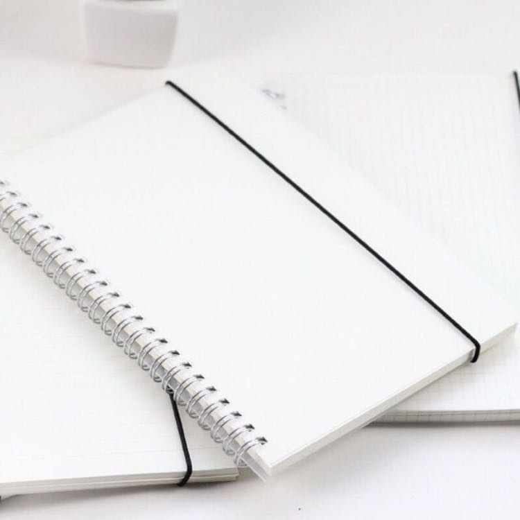 A5 Minimalist Notebook Muji Inspired Spiral Notebook With Garter ...