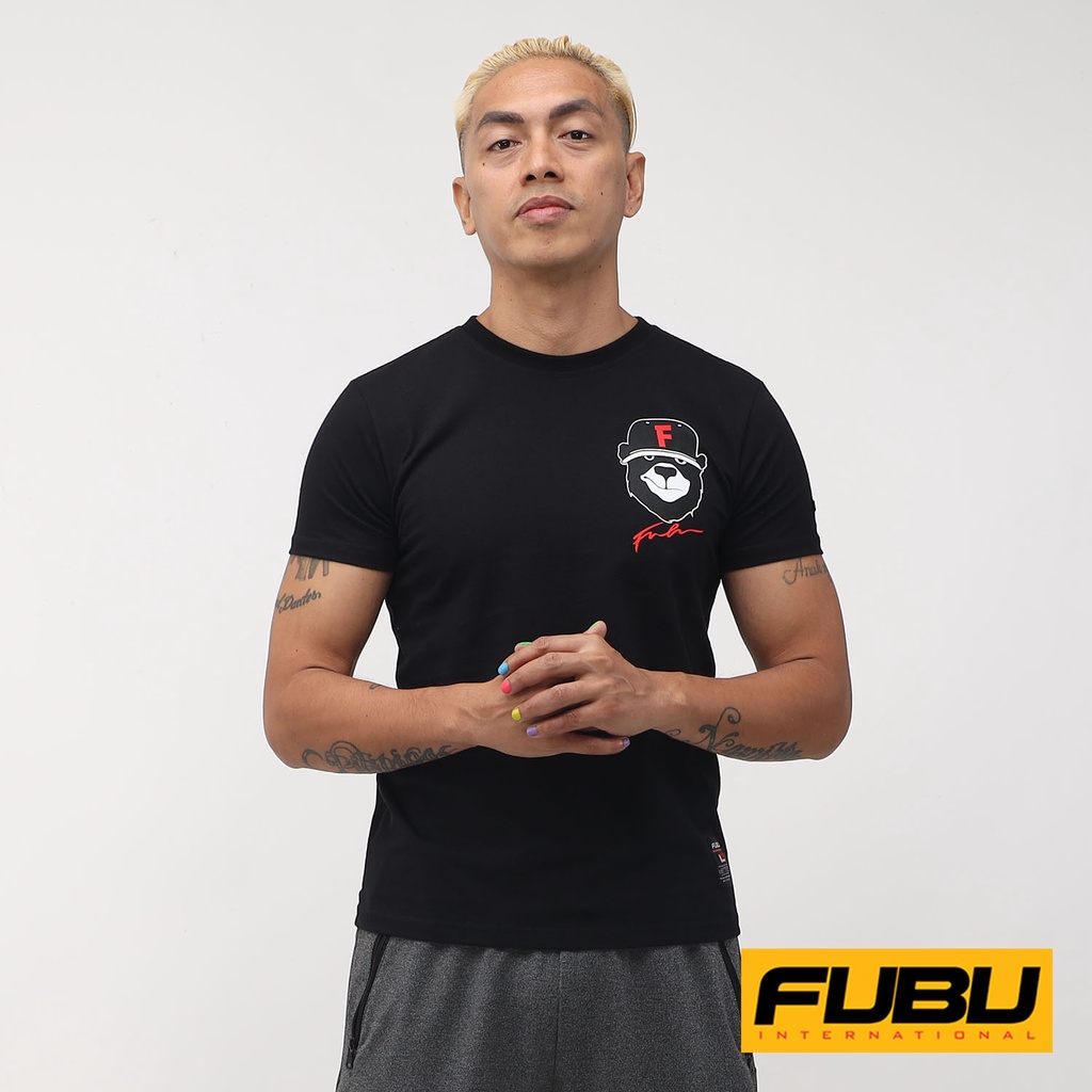Fubu Round Neck Muscle Fit FBT01B-2997 (Black) | Shopee Philippines