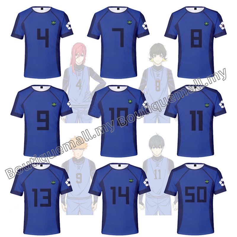 Anime Blue Lock Isagi Yoichi Bachira Meguru Cosplay Costume Wig Blue Football Jersey Team Z No