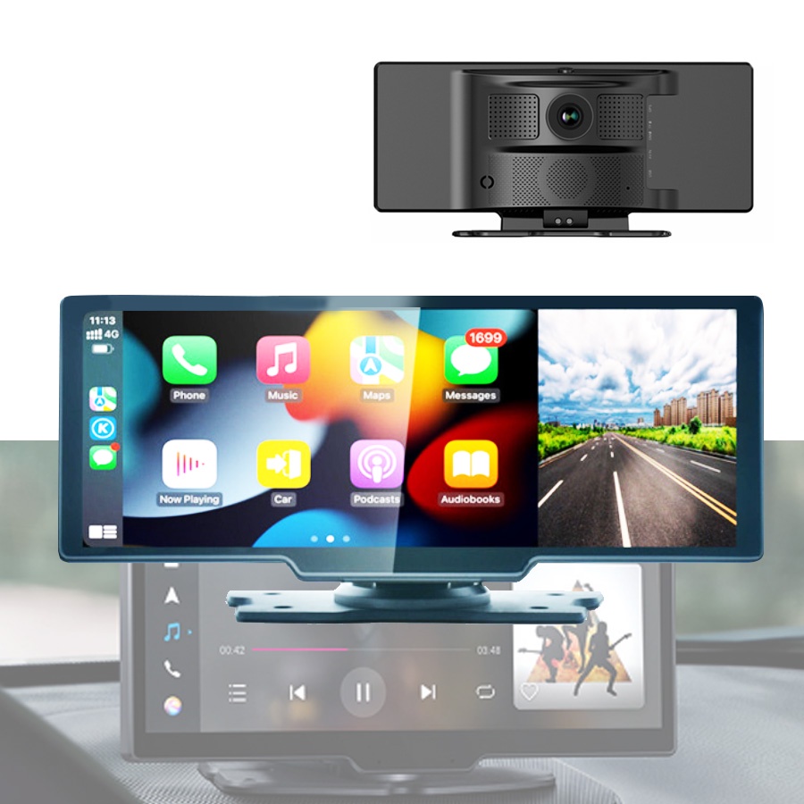 10.26" Multimedia Player 4K 2160P Build-in Carplay WiFi Car Mirror ...