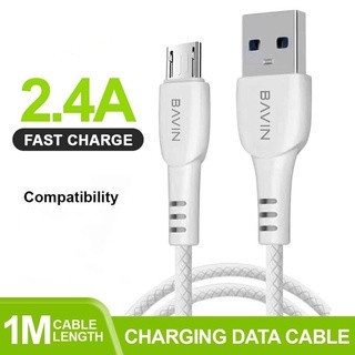 BAVIN CB221 2.4A USB Fast Charing Data Cable Rounded Strong Cable Wire ...