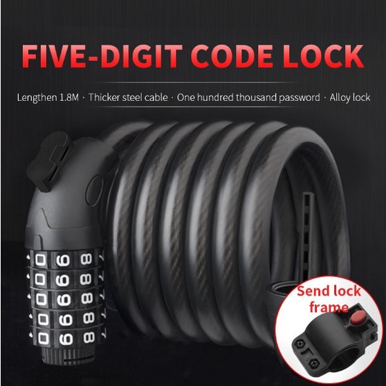 Universal Bike Security Lock Anti-Theft Code Lock Bike Password MTB ...