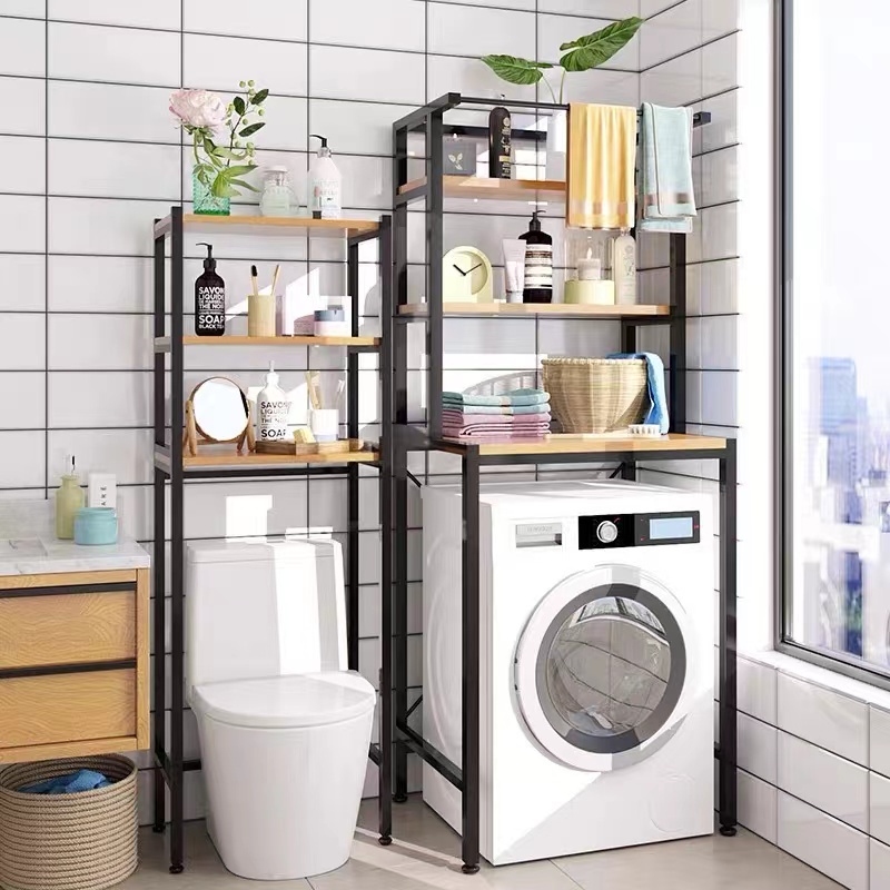 3 Layers Washing Machine Rack Storage Toilet Balcony Bathroom Rack ...