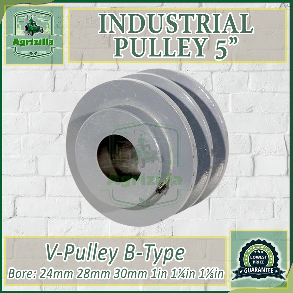 Industrial Pulley 5 x 2B x 22mm , 30mm , 1 inch For Agricultural Machineries Engine | Shopee ...