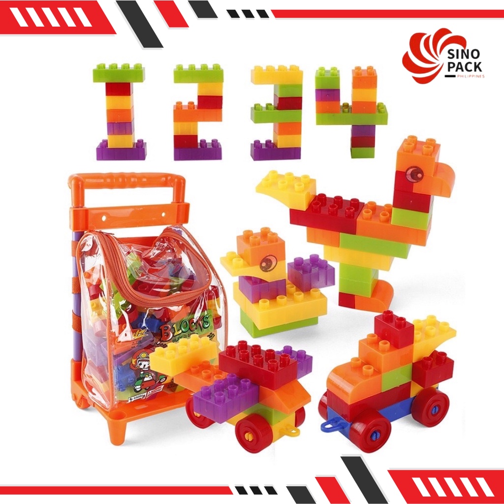 Fun Blocks Stroller Toy Set Creative Toys Educational Toy (With 96 Pcs ...