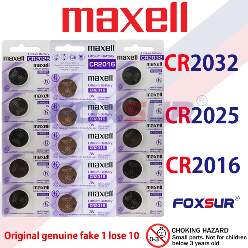 Maxell CR2016 / CR2025 / CR2032 3V Lithium Battery Japan Calculator Car ...