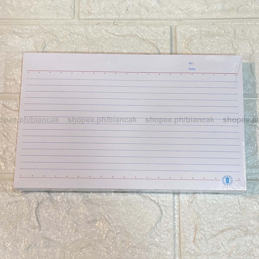 DATA INDEX CARD RULED/LINED 5X8 INCH 180GSM SOLD PER PACK OF 100 SHEETS ...