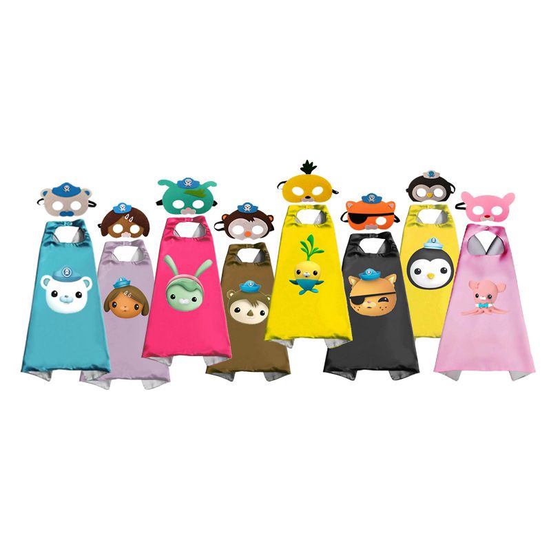 Octonauts 2Pcs The Anime Costume Cosplay Comic Superhero Cloak Dress ...