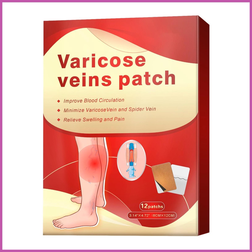 Varicose Vein Patch 12PCS Leg Circulation Paste for Men Women Spider ...