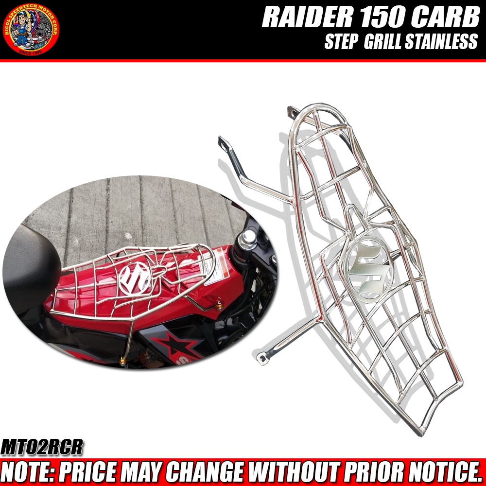 RAIDER 150 CARB TYPE STEP GRILL STAINESS BLACK (MT02RCR MT02RCT ...