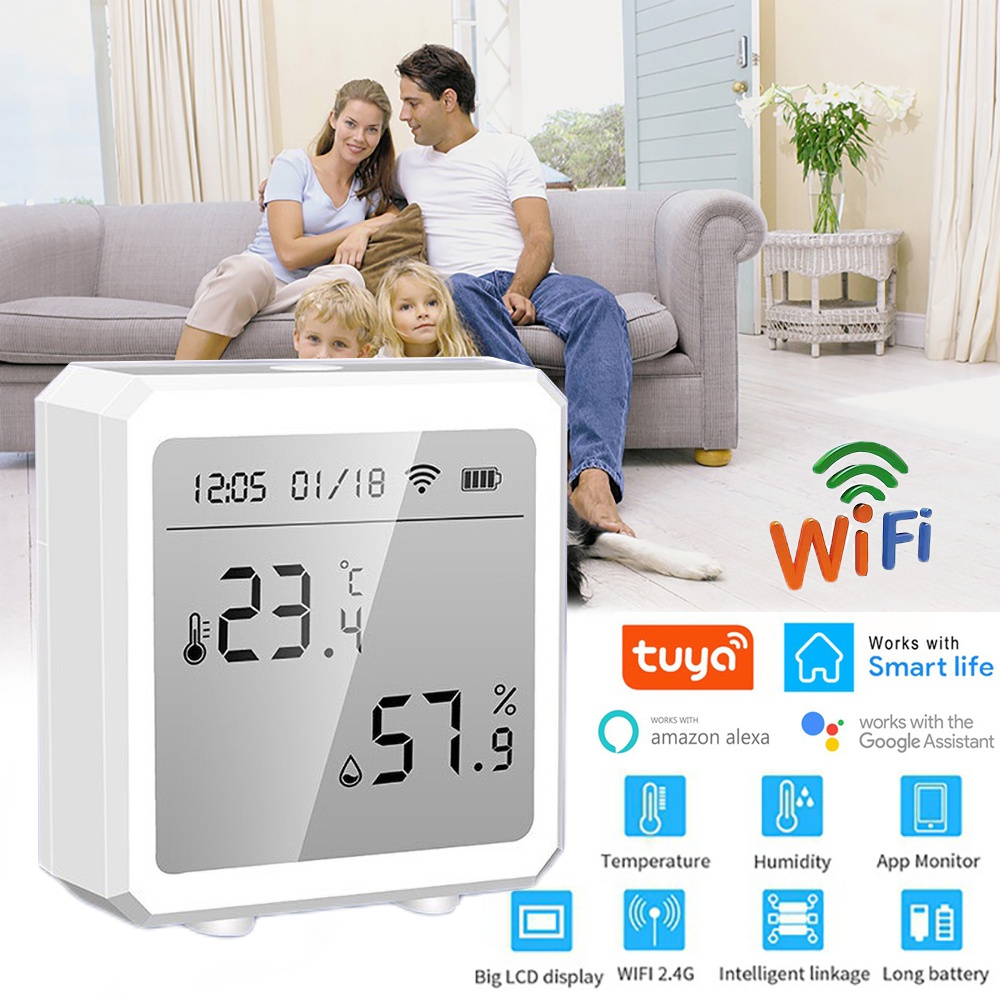 LCD Digital Temperature Humidity Sensor Controller Smart WIFI Remote ...