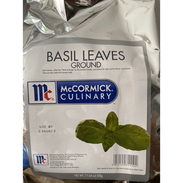 McCormick Basil Leaves Ground 500g | Shopee Philippines
