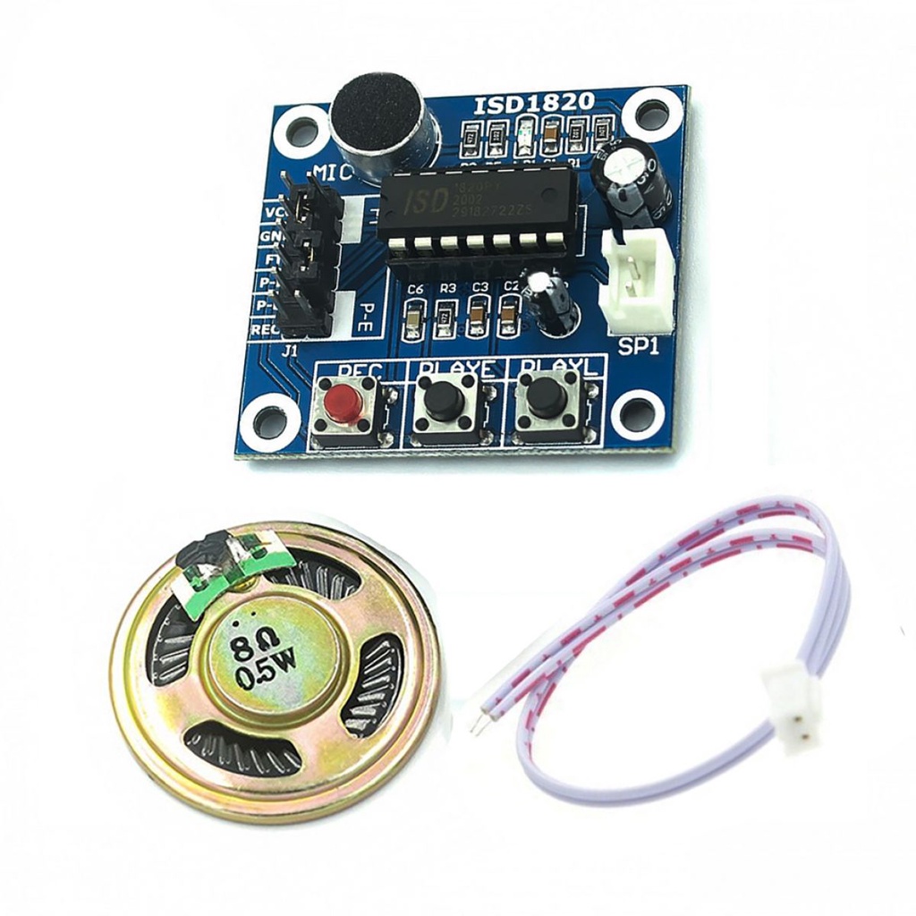 ISD1820 Recording Voice Module with Microphone Head, 0.5W Audio ...