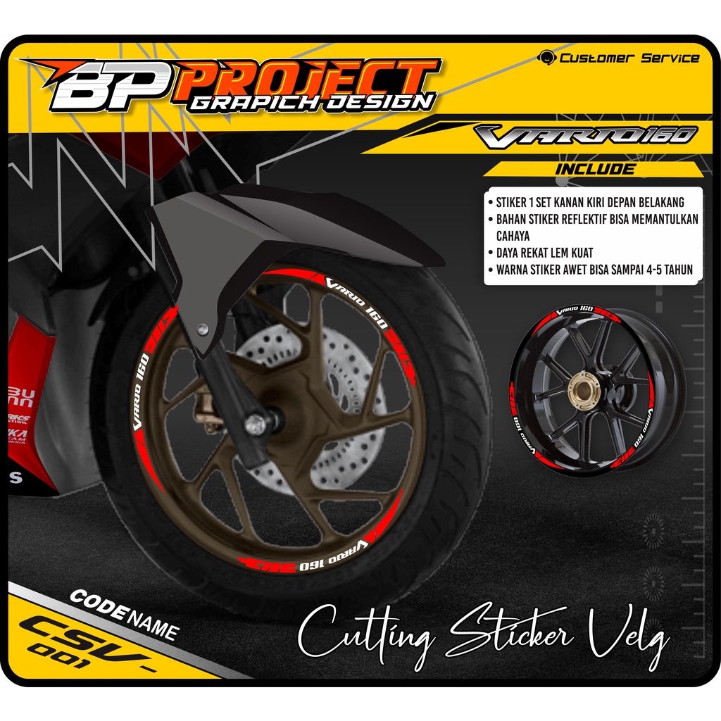 Cutting STICKER Rims HONDA VARIO 160 NEW - CUTTING Rims VARIO 160 ...