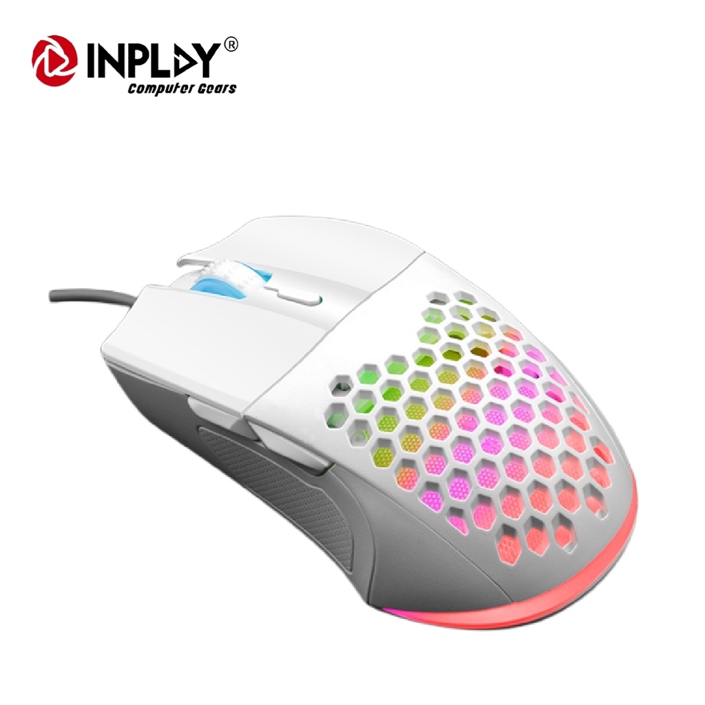 INPLAY M066 COLORFUL LED LIGHT MOUSE Gaming Mouse BLACK/WHITE Suitable ...