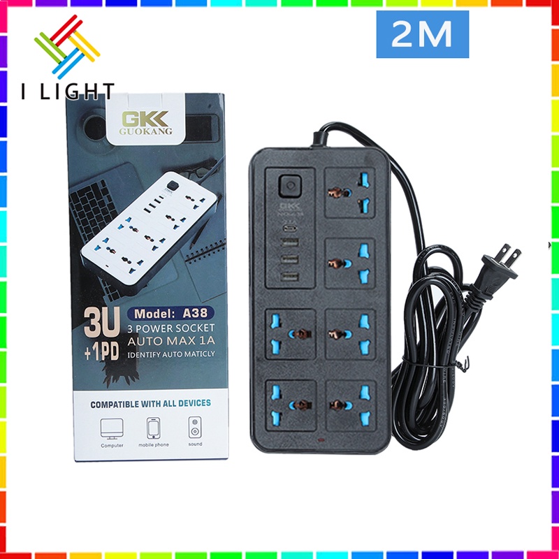 Extension outlet with switch usb cable power supply 2M/5M 10A electric ...