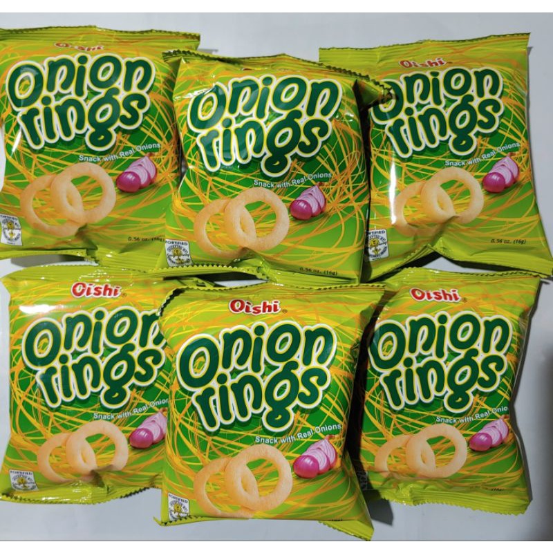 6 Pack Oishi Onion Rings 16g | Shopee Philippines