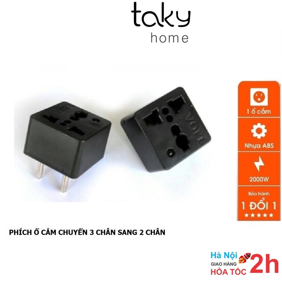 Lioa Power Plug Converts from 3 Pins to 2 Pins, Multi-Purpose ...