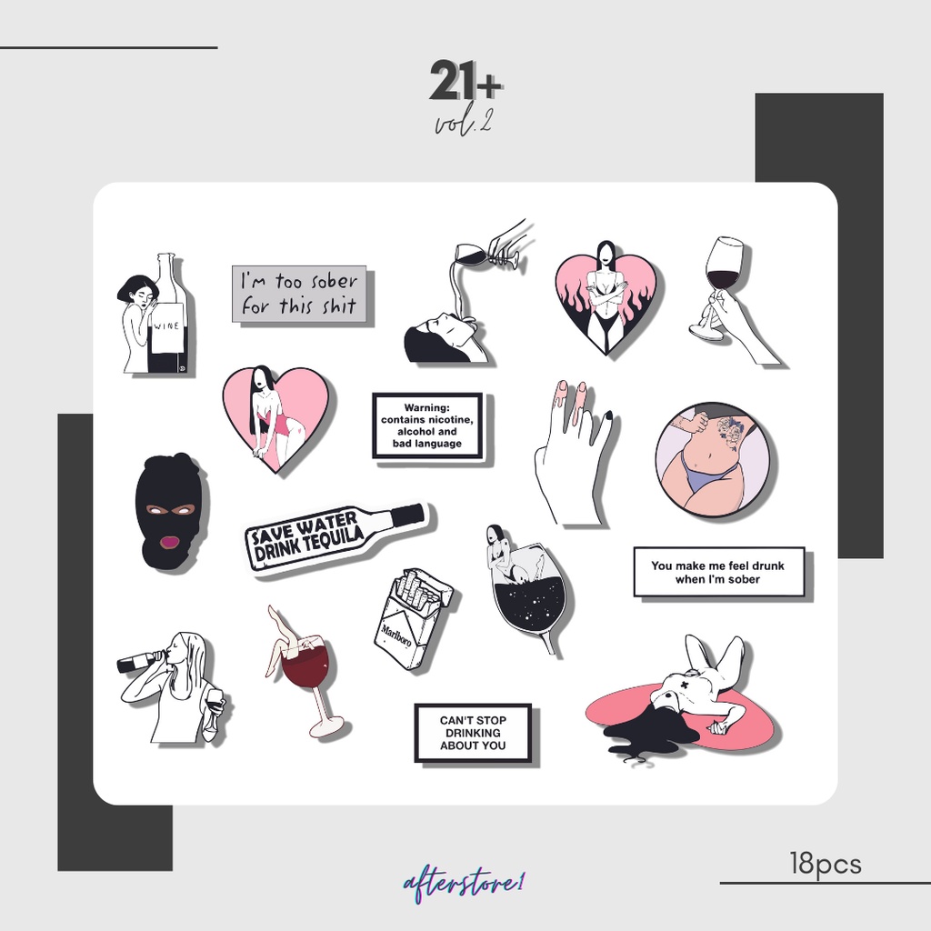 [STICKER 21 VOL2] AESTHETIC STICKER | Tumblr STICKER | Sticker PACK ...