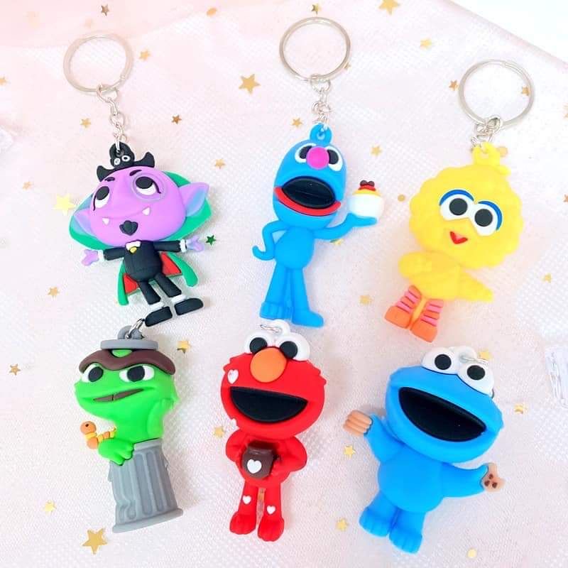 new Creative Sesame Street Cartoon characters key chain couple bag ...