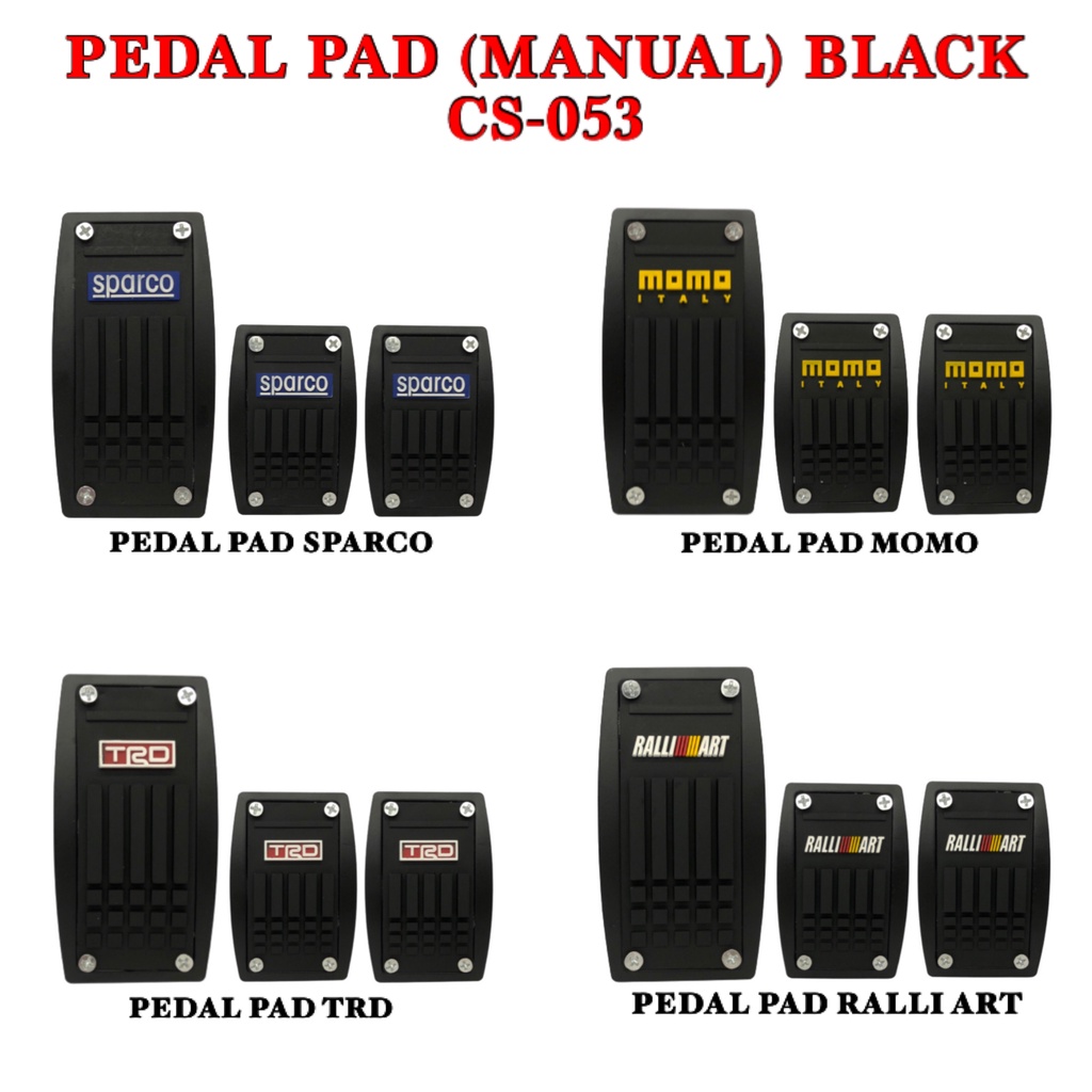 LD Car Pedal Pad Manual Car Accelerator Clutch Brake Steel and Rubber ...