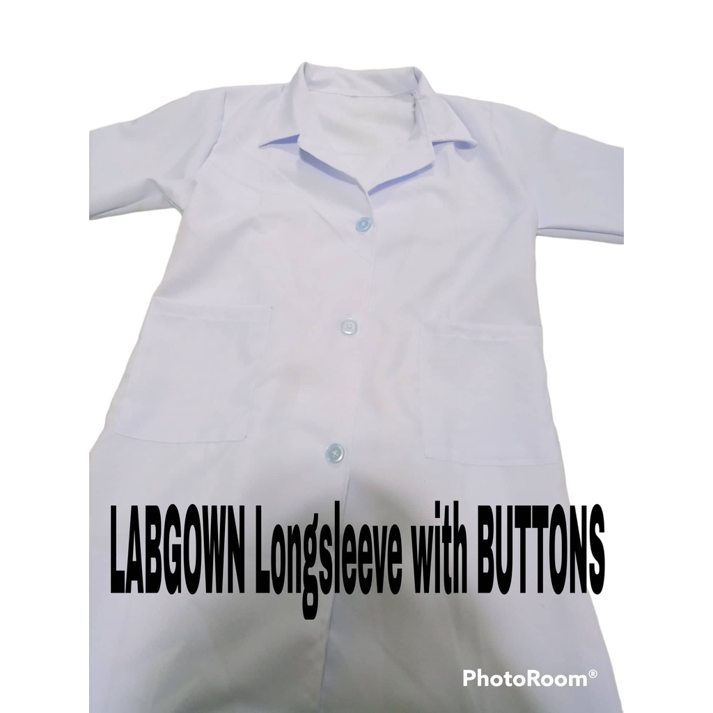 Alexa Florence lab gown lab coat with velcro/ BUTTONS opening 3/4 and ...
