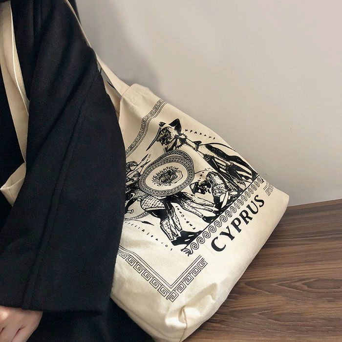 2022 New Style Vintage Niche Greek Illustration Chic Korean Versatile ...