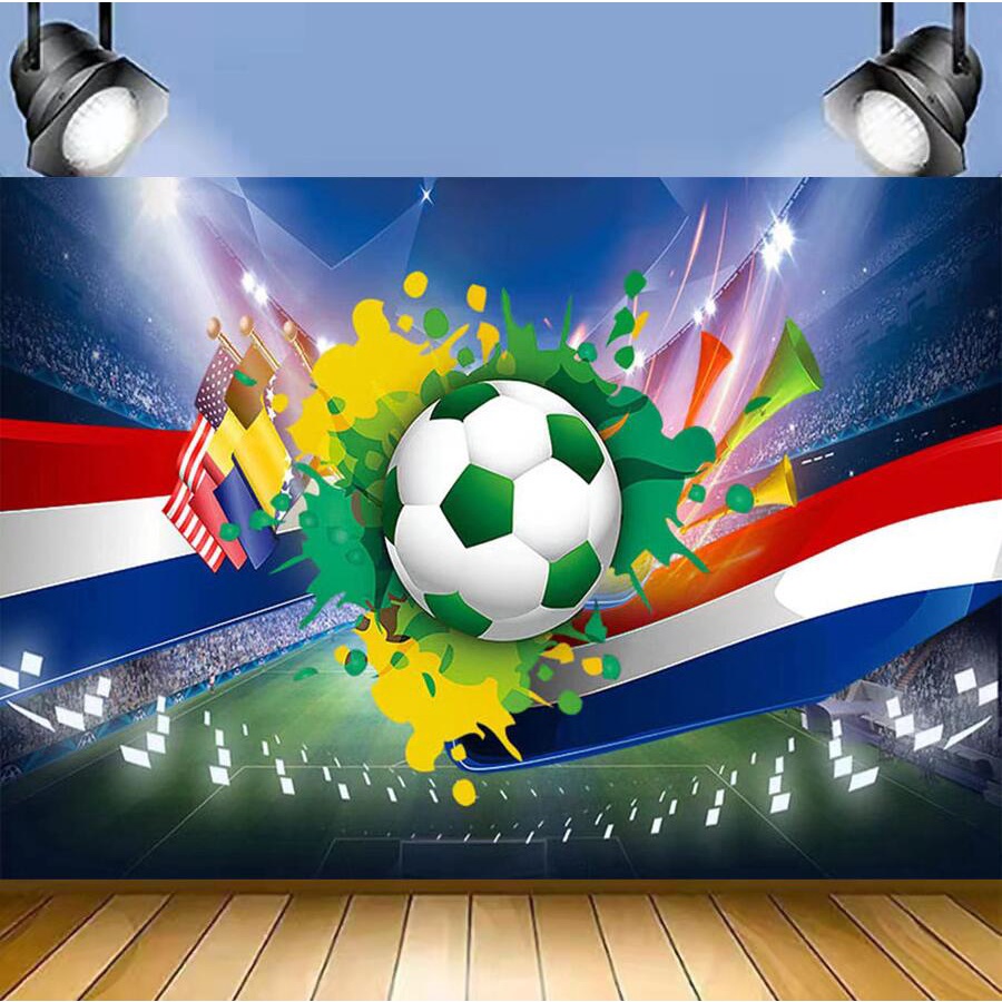 Soccer Theme Backdrop Stadium Football Background for Baby Shower Boy's ...