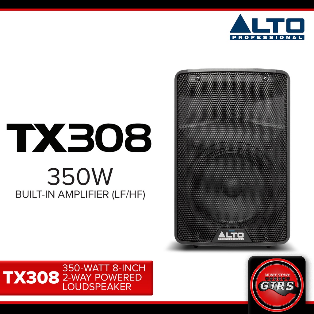 Alto Professional TX308 2-Way Active Ported 350W Powered Loudspeaker ...