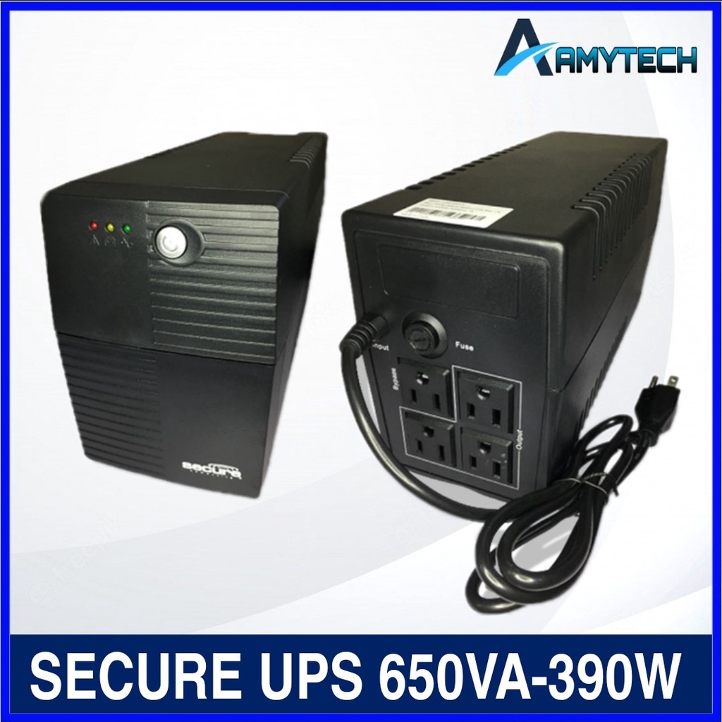 SECURE UPS 650VA-390Watts Uninterruptible Power Supply | Shopee Philippines