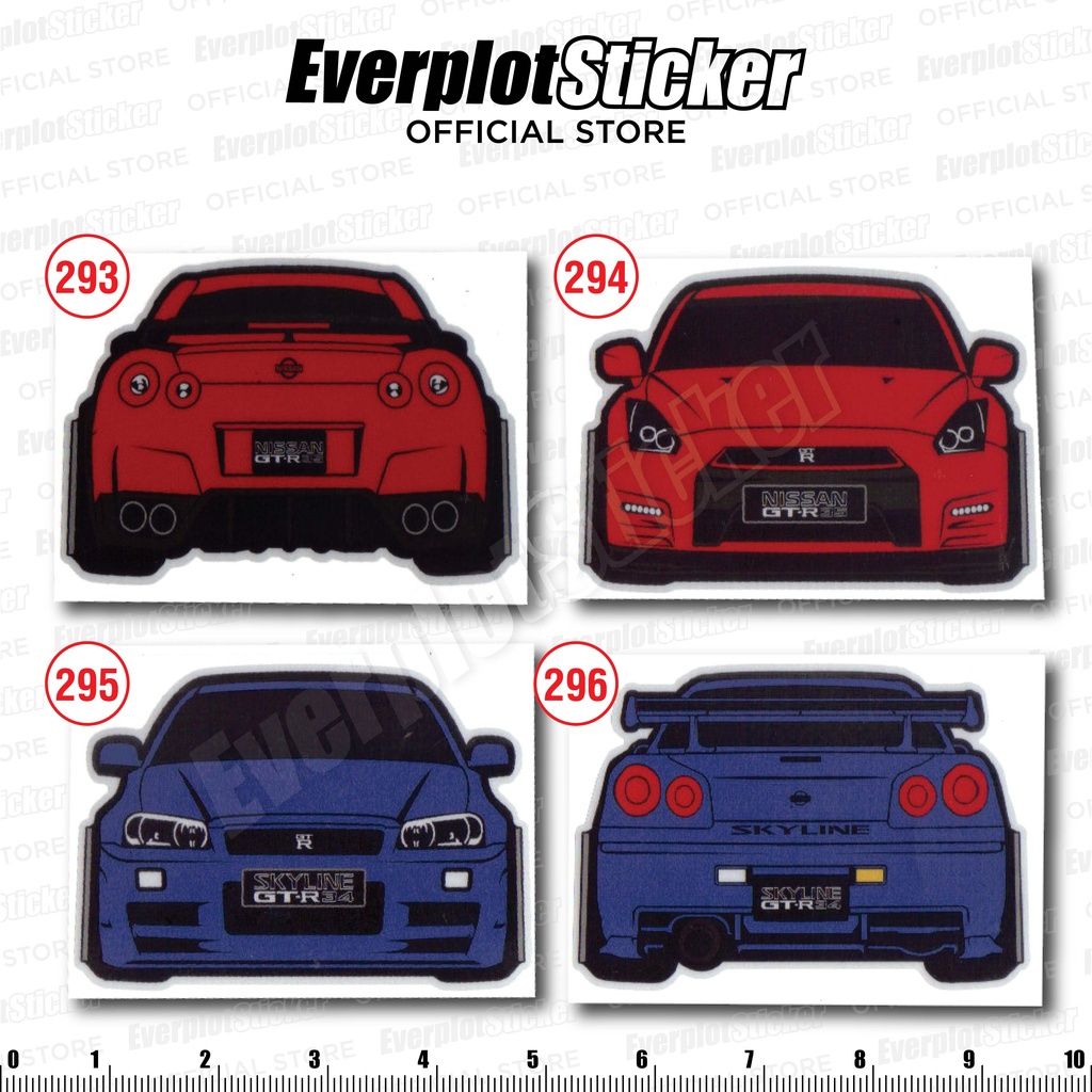 Sticker Pantulan Cahaya Nissan Skyline GTR r32, r33, r34, r35, 200sx ...