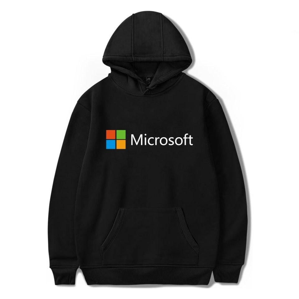 Microsoft Men & Women Cotton Hoodie Lovers Hooded Sweatshirt Unisex Hip ...