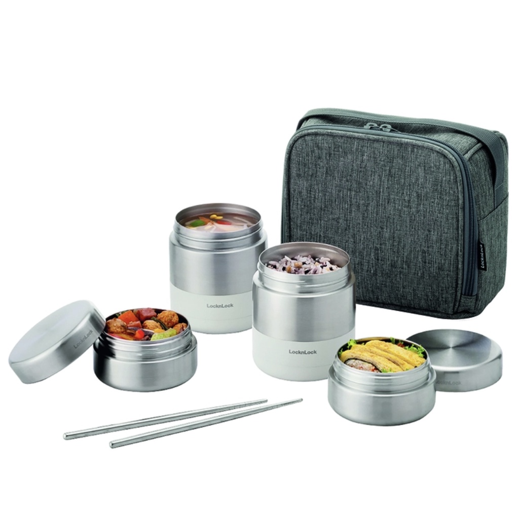 ️Ready Stock ️[Lock n Lock] lock&lock Lunch box Set/ Stainless Steel ...