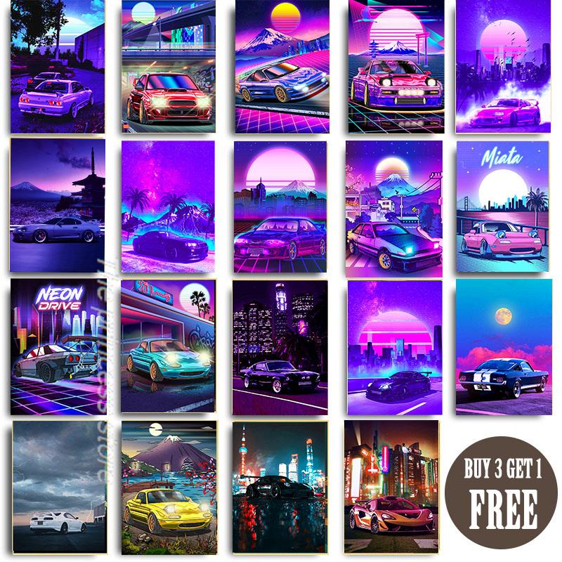 JDM Car Japan Racing Classic Home Decor Art Decor Painting Living ...