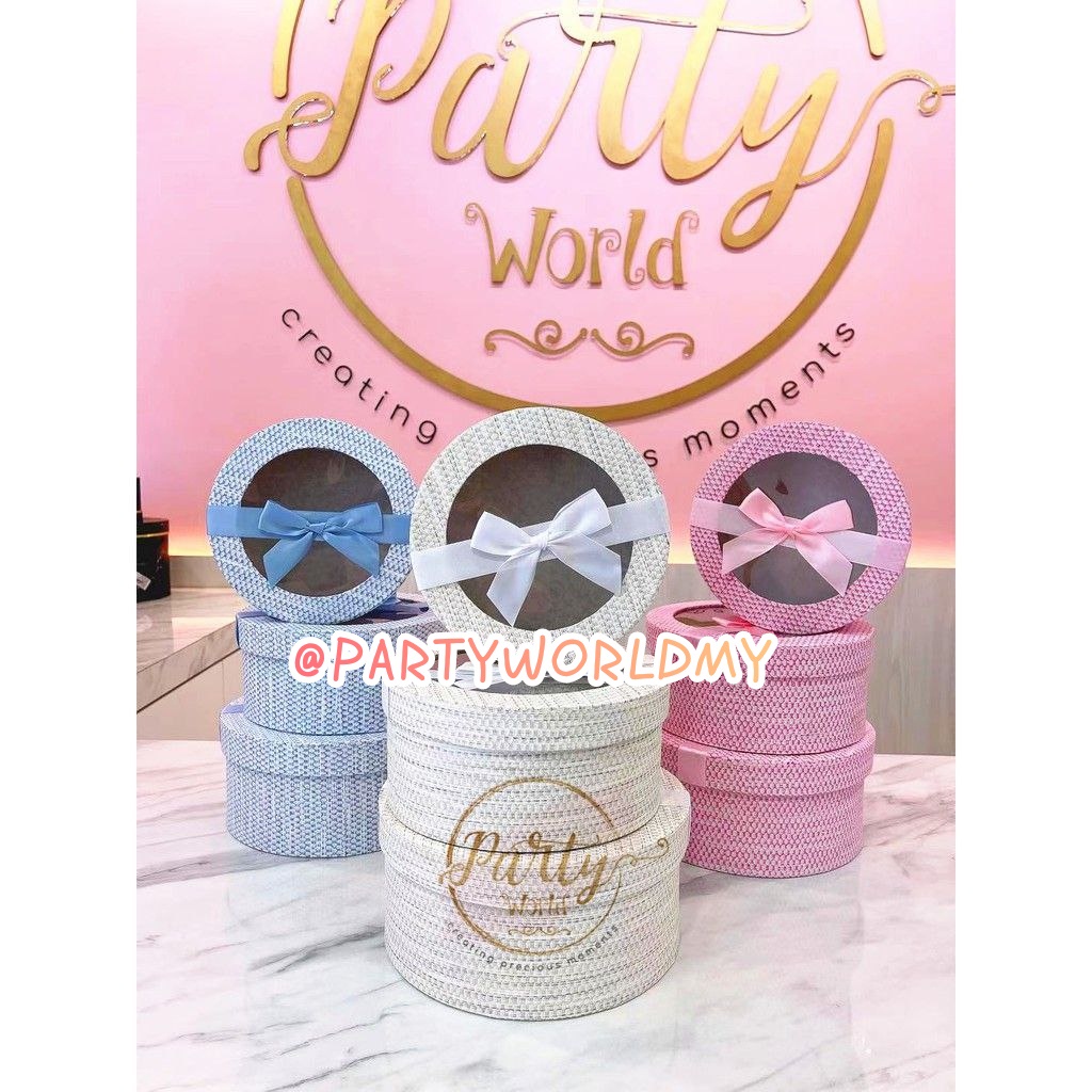 SWEET RIBBON ROUND STRIPLE 3in1 Flower / Box | Shopee Philippines